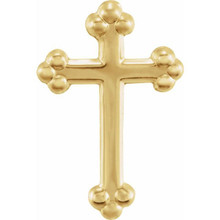 14KT Gold Orthodox Budded Cross Lapel Pin/Tie Tac - OrthodoxGifts.com