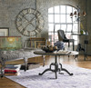 Steampunk Industrial Crank Adjustable Round Coffee Table 42" | Zin Home