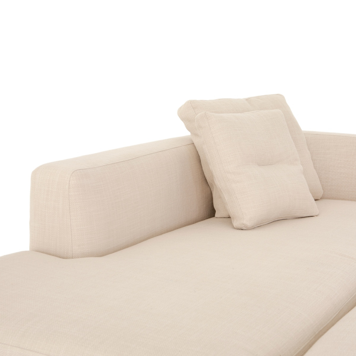 Greer Ivory 2 Piece Modular Double Chaise Sofa Sectionals 168" | Zin Home