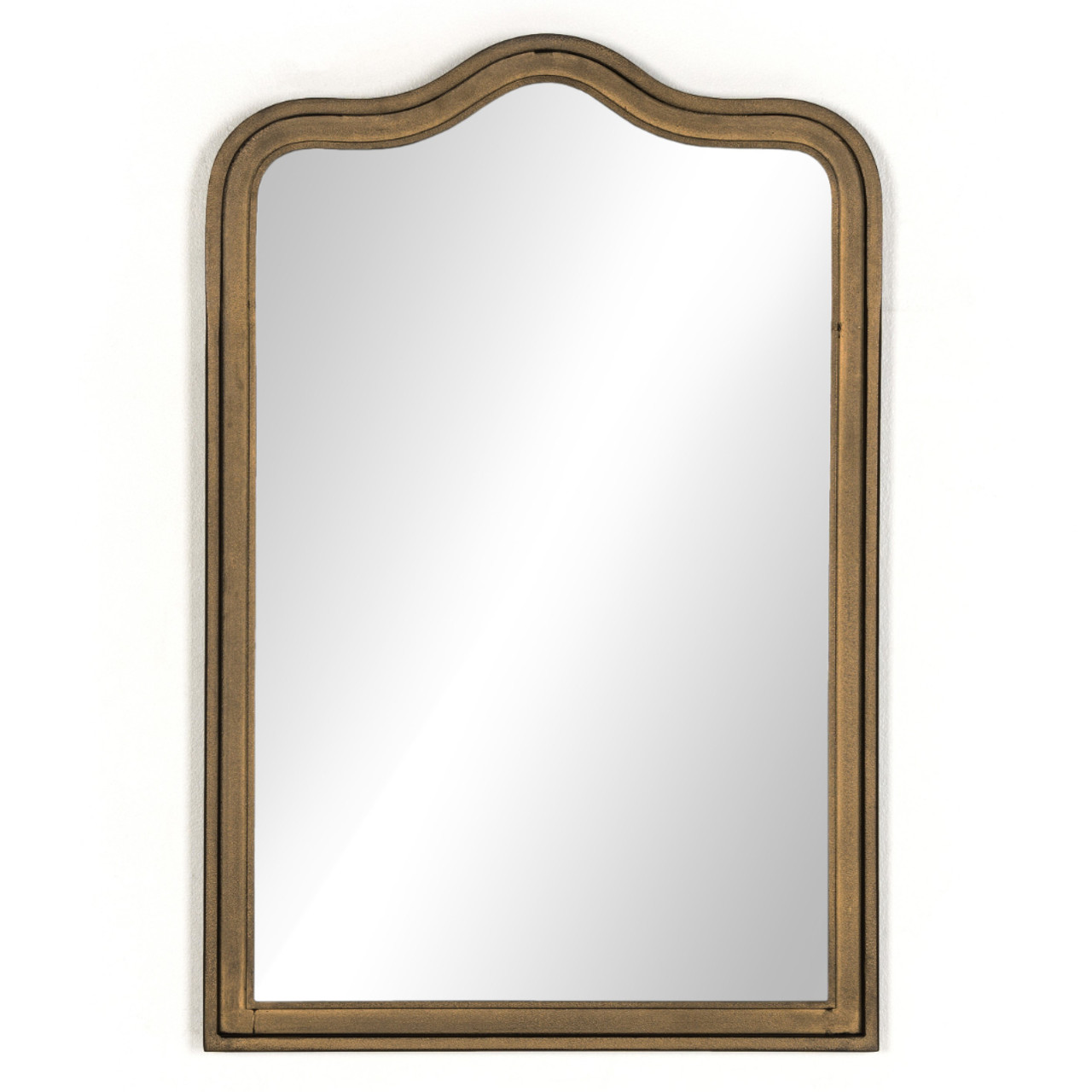 Effie Antique Brass Iron Frame Wall Mirror 30 Zin Home