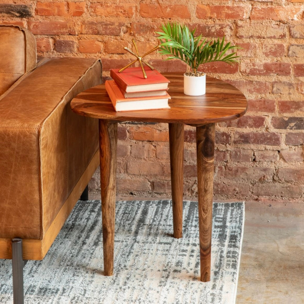Salem Sheesham Wood Side Table Natural 23