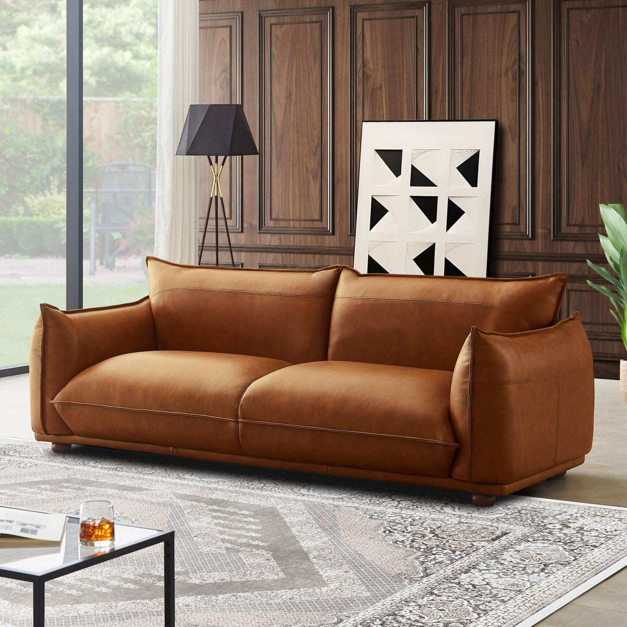 leather sofa brown