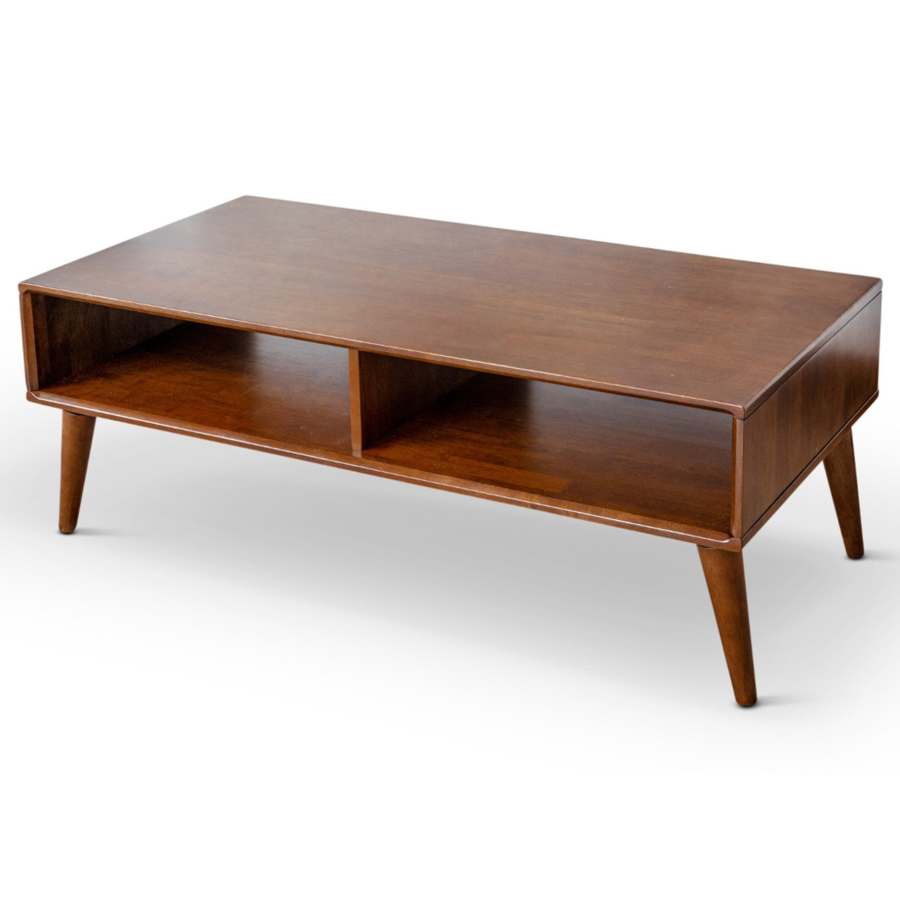 Hazel Solid Wood Walnut Brown Coffee Table| Zin Home