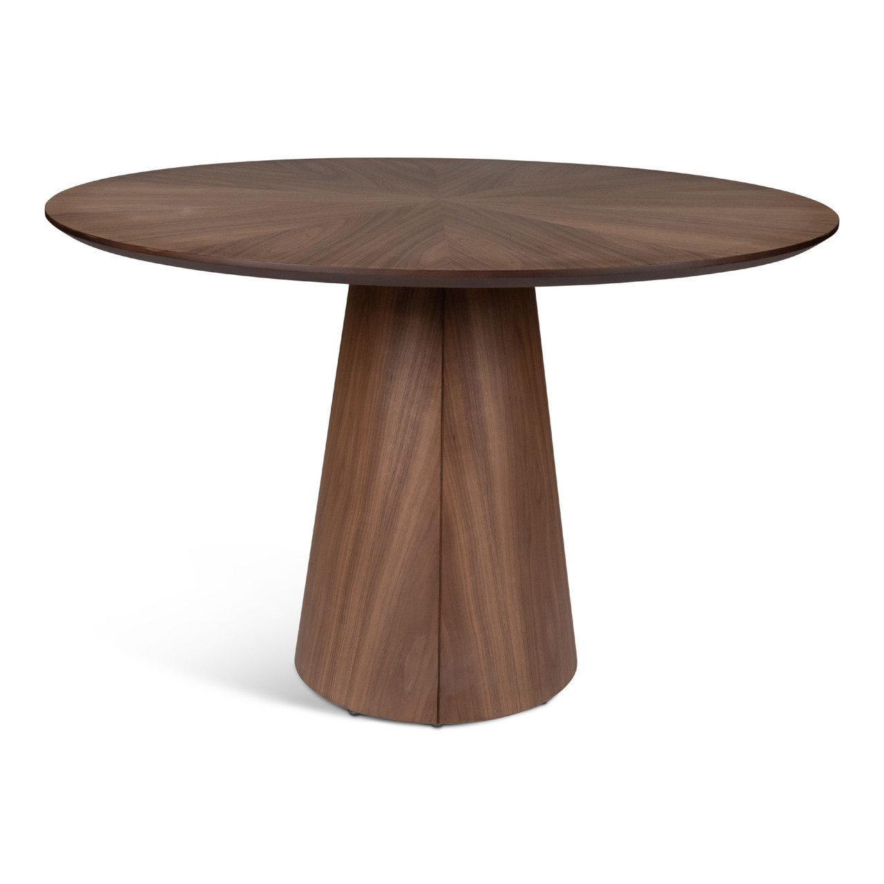 Modern Brazilian Mona Wooden Top Round Dining Table - Nogueira | Zin Home