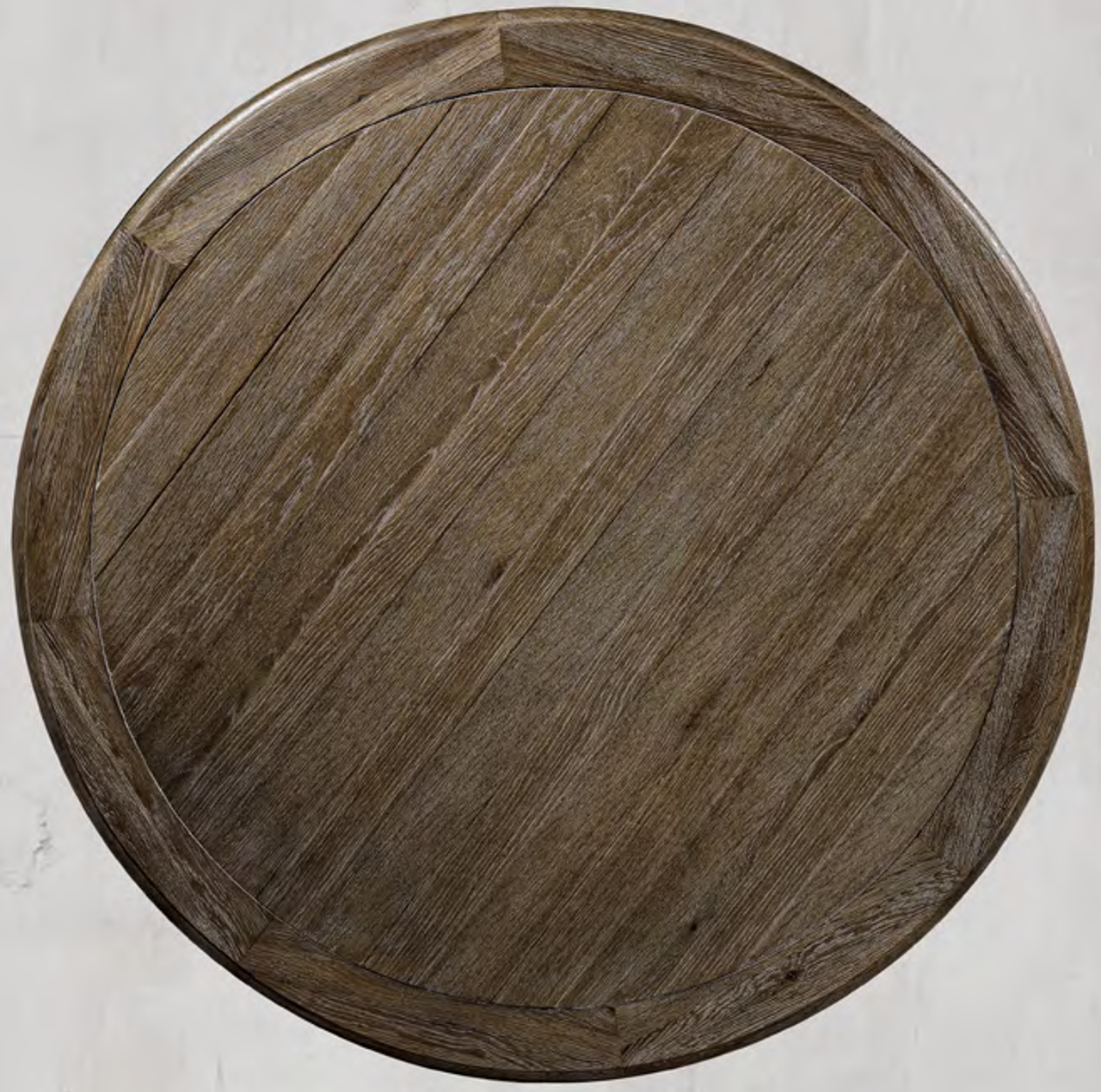 Kingdom Antique White Oak Round Pedestal Dining Table 48 Kingdom Antique White Oak Round Pedestal Dining Table 48