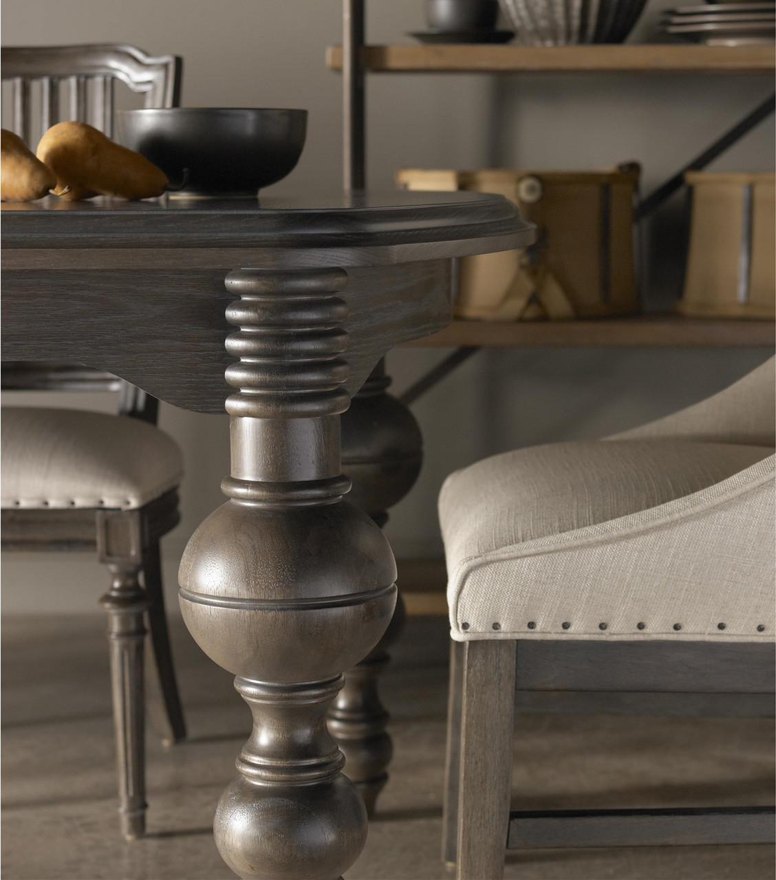 French Oak Grandeur Baluster Extension Dining Table 78" | Zin Home