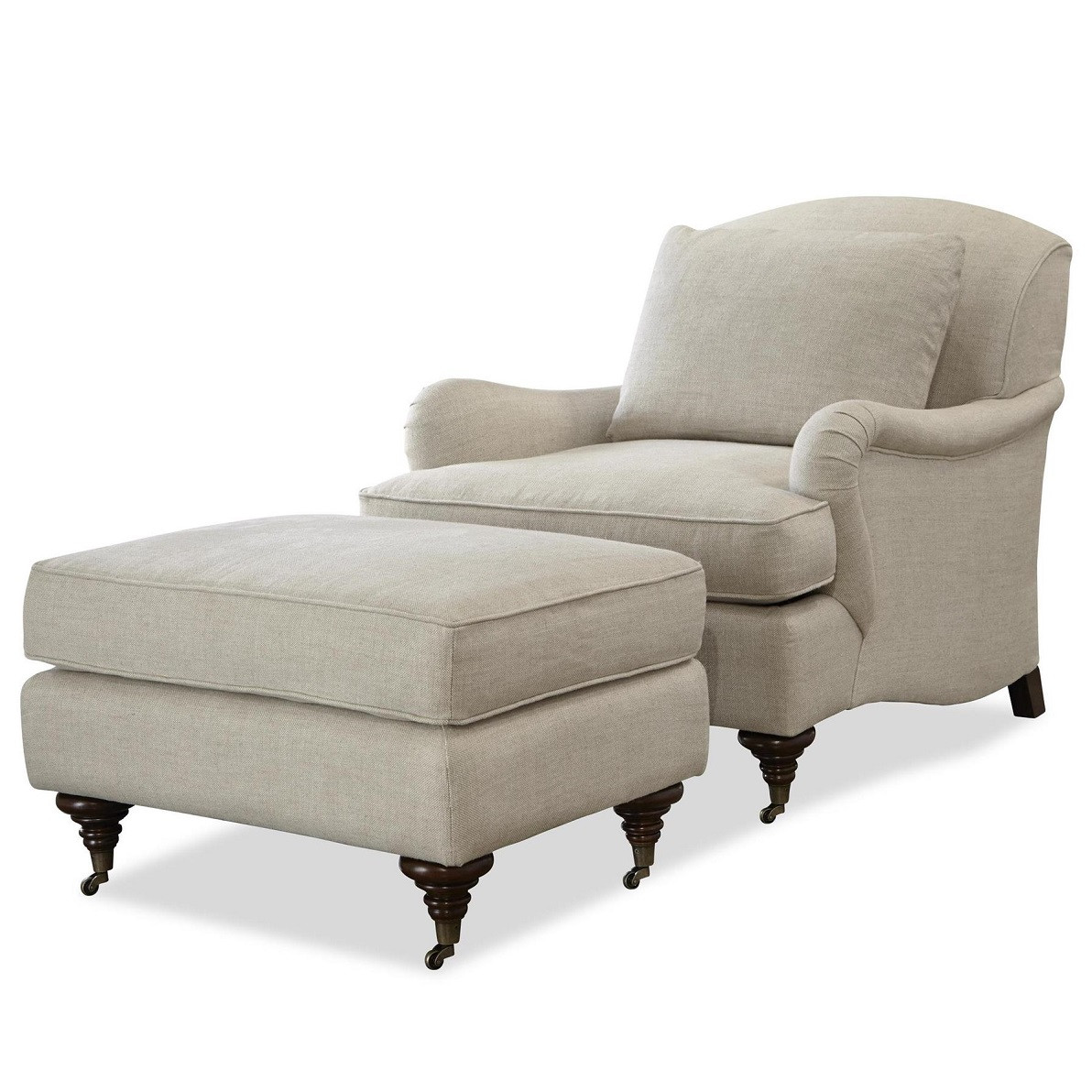 Churchill Linen Upholstered English Rolled Arm Chair | Zin Home