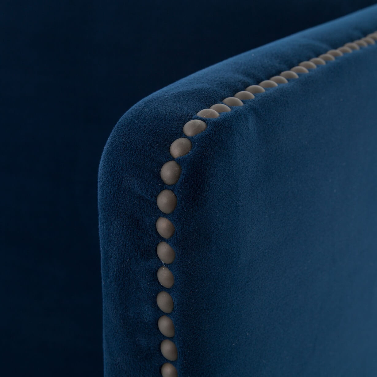 Chaucer Navy Blue High Back Wing Settee Bench 58" | Zin Home
