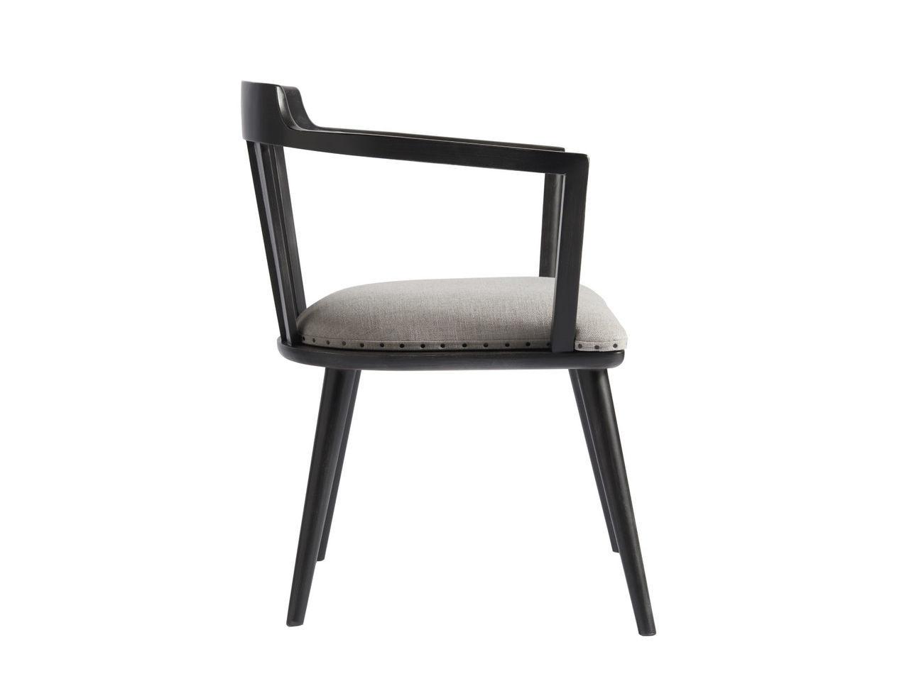 Windsor Mid-Century Modern Barrel Back Side Chairs - Black | Zin Home