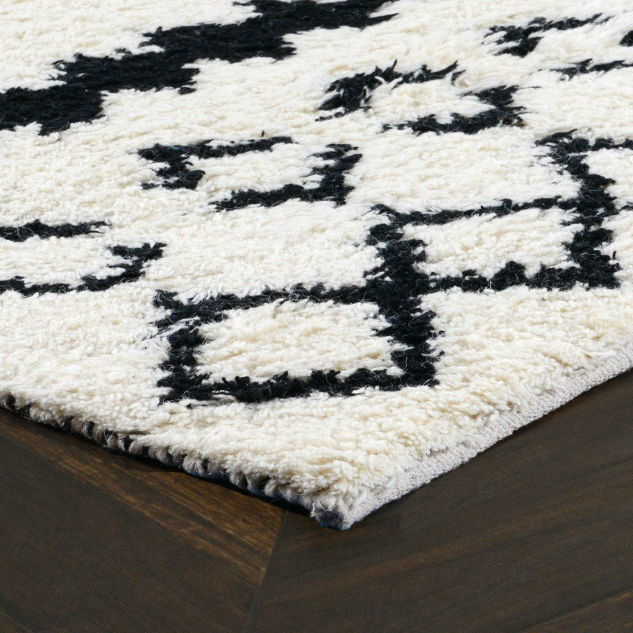 Bohemian Ivory Shag Area Rugs | Zin Home