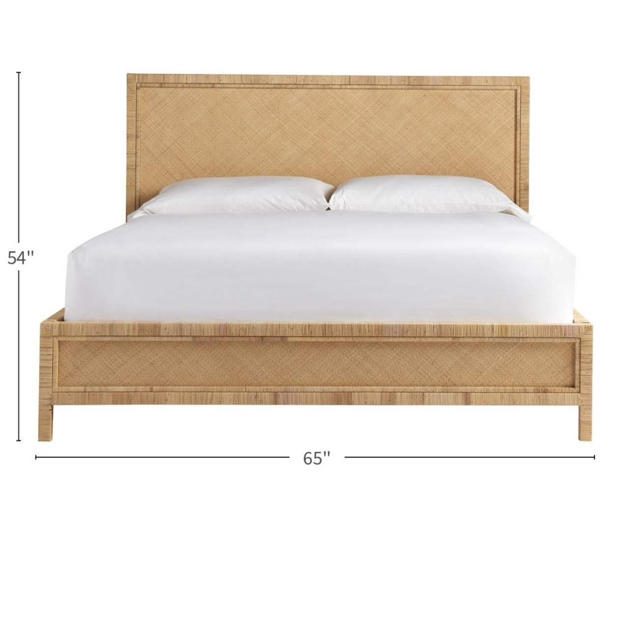 Coastal Living Long Key Woven Cane Queen Bed Zin Home