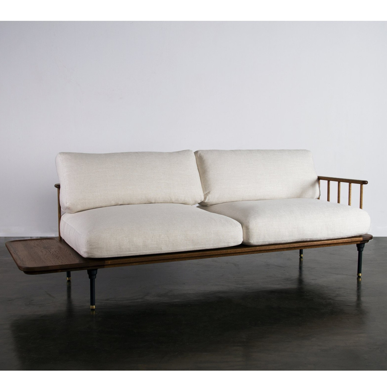 Kalmar Smoked Oak Frame Sofa 87"| Zin Home