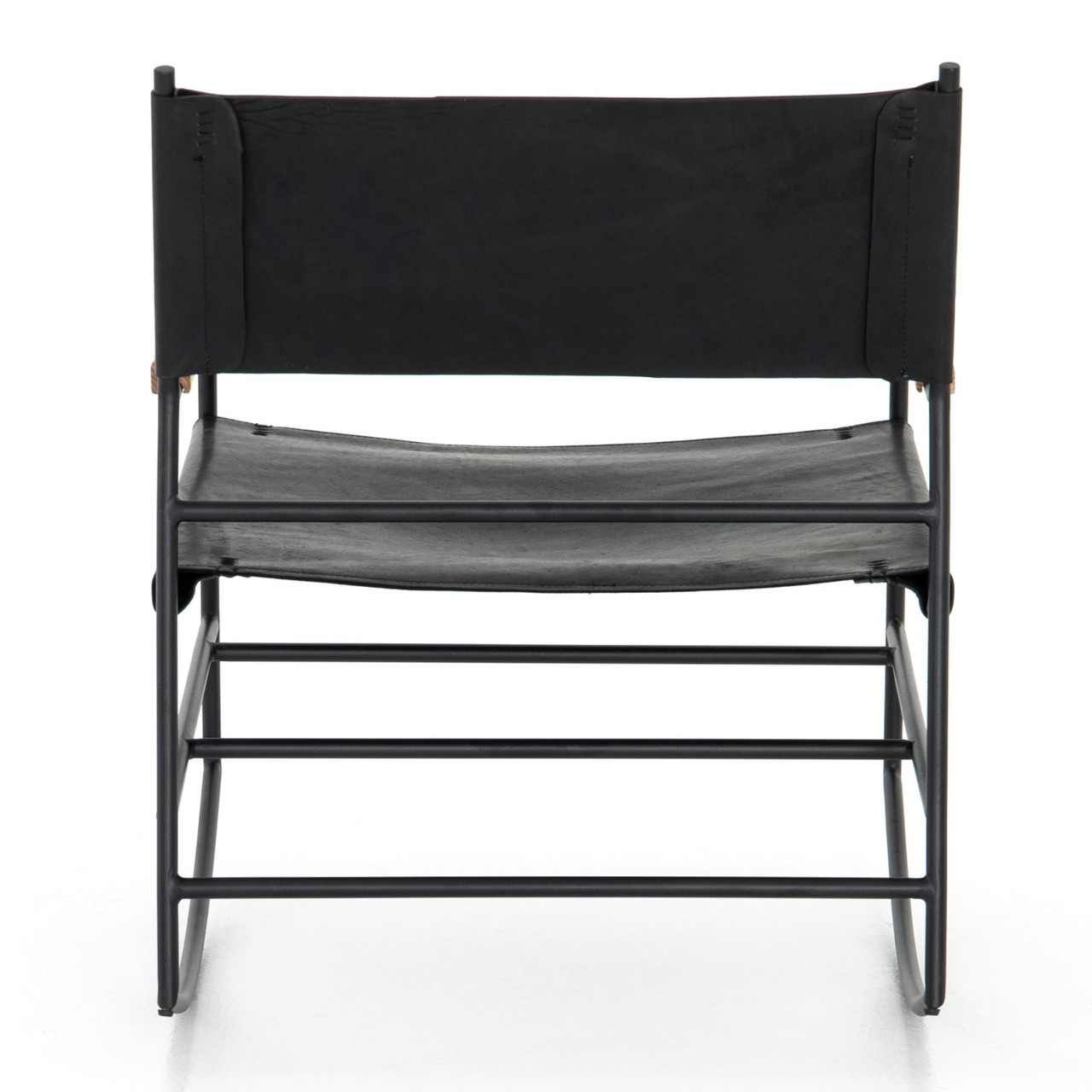 Jack Leather Rocker Ebony Natural | Zin Home