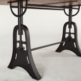 London Live Edge Wood & Cast Iron Counter Table | Zin Home