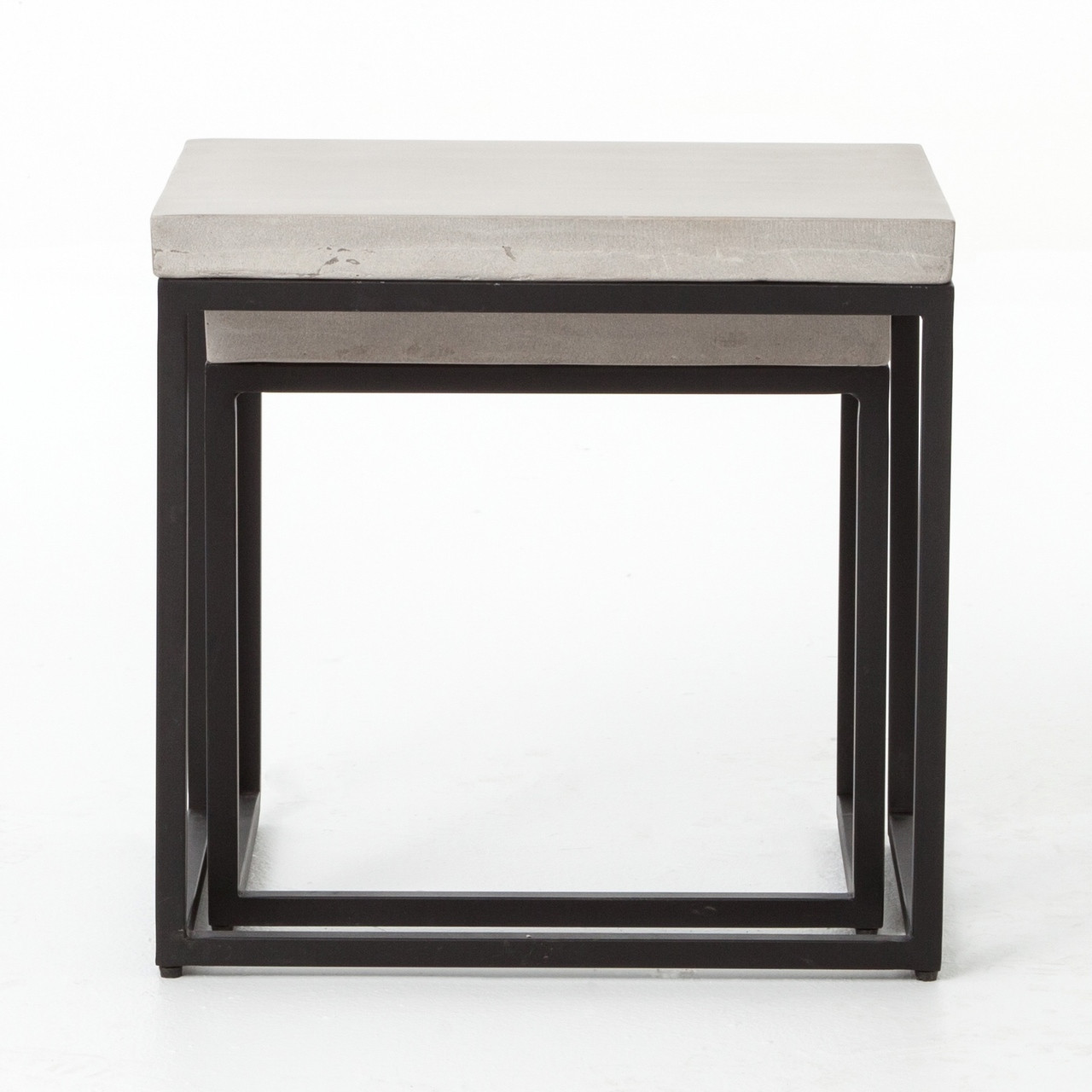 Maximus Indoor / Outdoor Nesting Side Tables - Natural Concrete | Zin Home