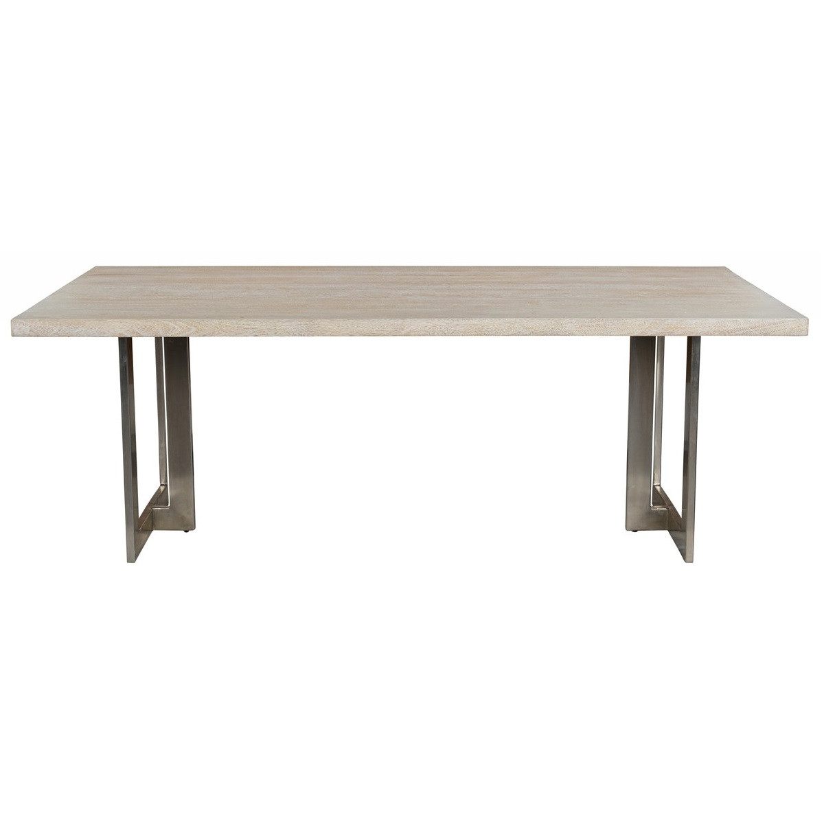 Uptown Whitewashed Solid Wood Dining Table 84" | Zin Home