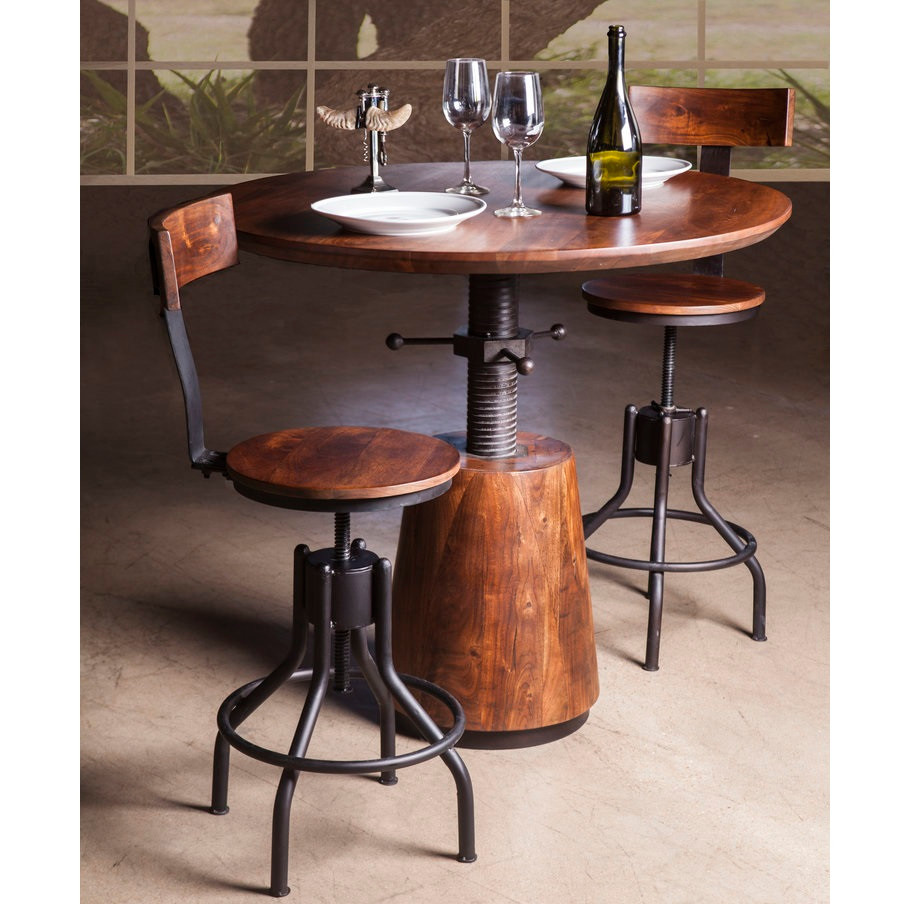 Revolve Round Adjustable Height Dining Table 40"| Zin Home