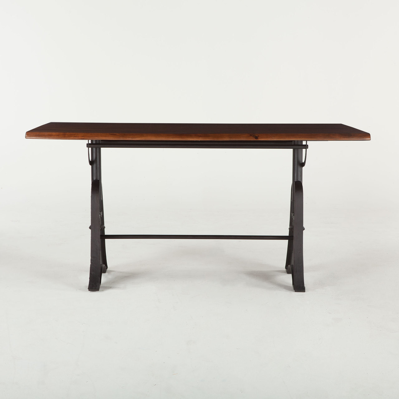 London Live Edge Wood & Cast Iron Counter Table | Zin Home