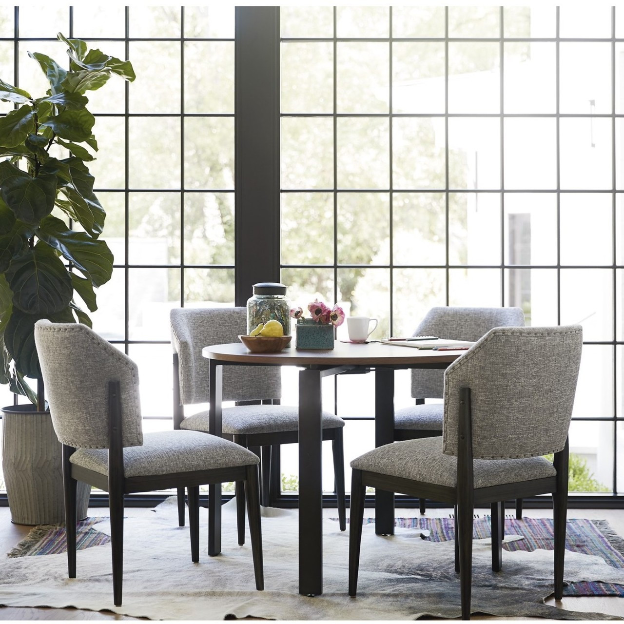 Eva Upholstered Barrel Back Side Chairs -Beige | Zin Home