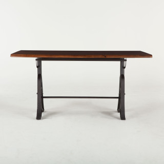London Live Edge Wood & Cast Iron Counter Table | Zin Home