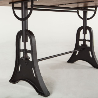 London Live Edge Wood & Cast Iron Counter Table | Zin Home