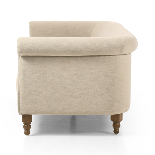 Bexley Beige Upholstered Rolled Arm Sofa 86" | Zin Home