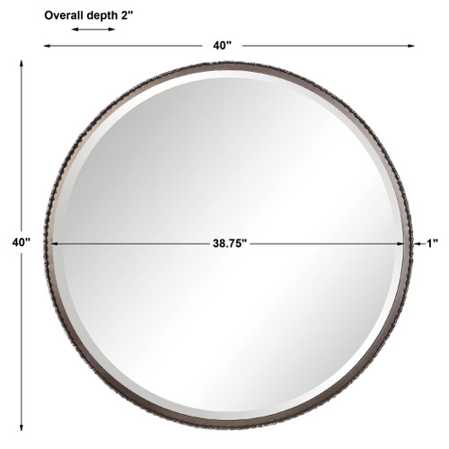 Uttermost Ada Round Steel Mirror | Zin Home