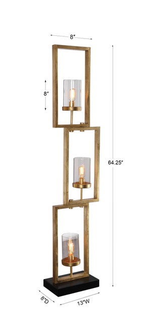 Uttermost Cielo Staggered Rectangles Floor Lamp | Zin Home