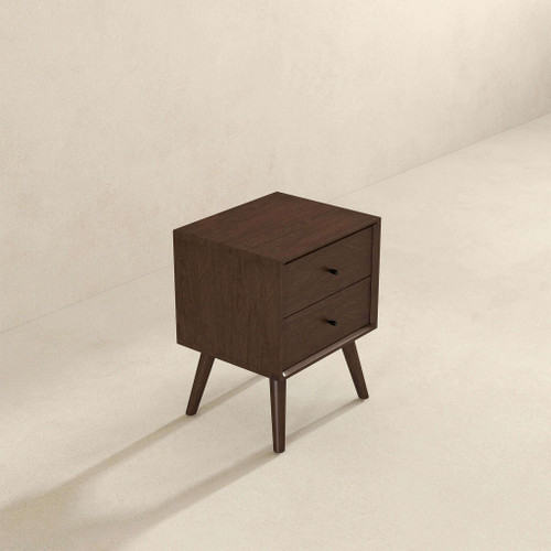 Alexa Mid Century Modern Style Night Stand 2-Drawer| Zin Home