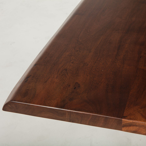 London Live Edge Wood & Cast Iron Counter Table | Zin Home