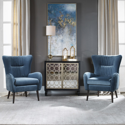 Franzea Mirrored Small Console Cabinet | Zin Home