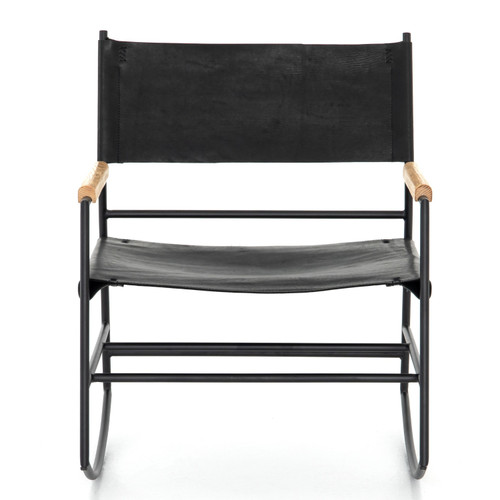 Jack Leather Rocker Ebony Natural | Zin Home