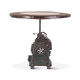 Barn Industrial Engine Base Round Adjustable Table 48" | Zin Home