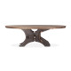 Barn Rustic Industrial Oval Dining Room Table 96" | Zin Home