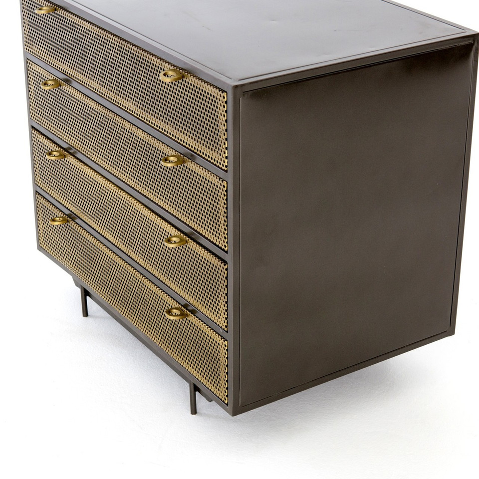 Hendrick Industrial Mesh File Drawer Cabinet | Zin Home