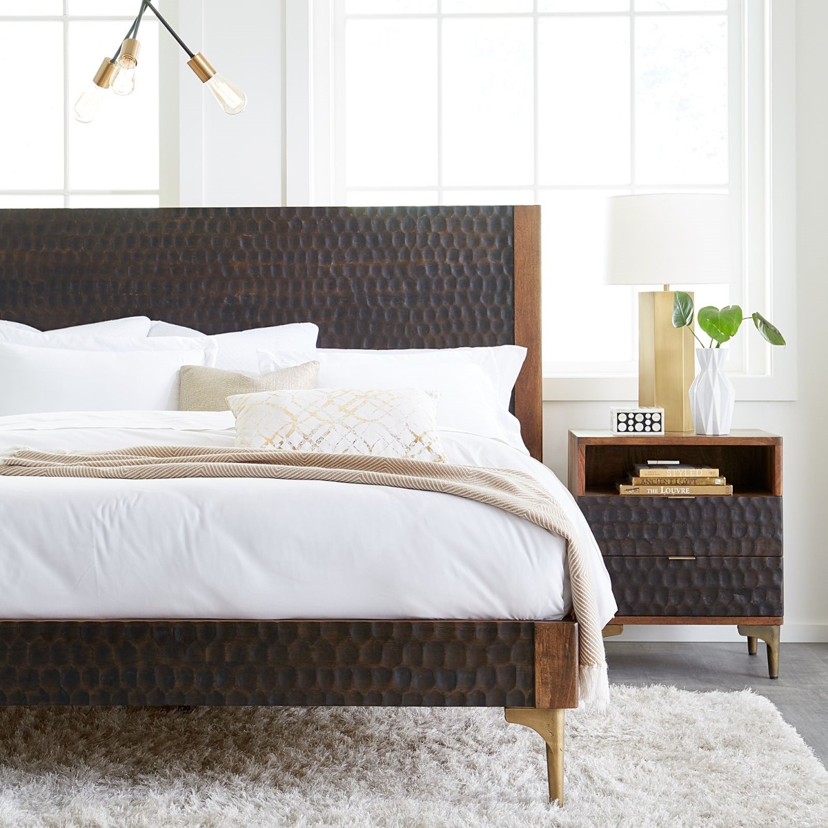 Carved bed frame king store
