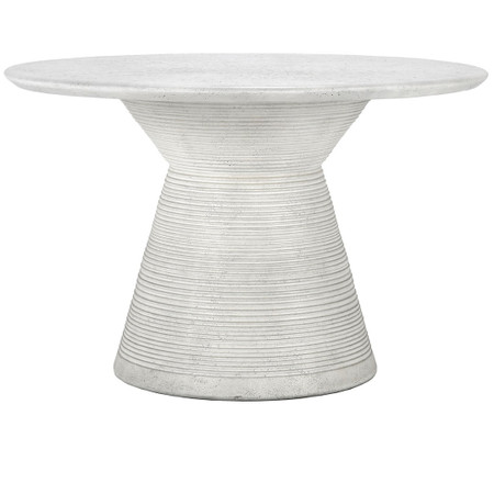 Fern Outdoor White Concrete Table 47" | Zin Home