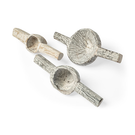 Oro (Set of 3) White Tribal Inspired Measuring Cups | Zin Home