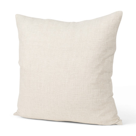 Jacklyn Cream Linen Square Decorative Pillow Cover | Zin Home