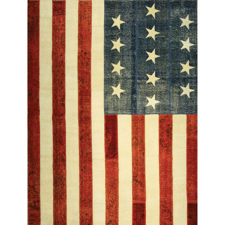 "American Flag" Patchwork Rugs | USA Flag Patchwork Rug | Zin Home