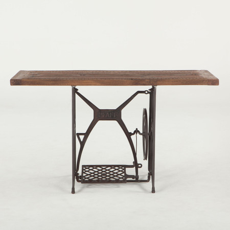Steampunk Industrial Wood + Iron Console Table 54" | Zin Home