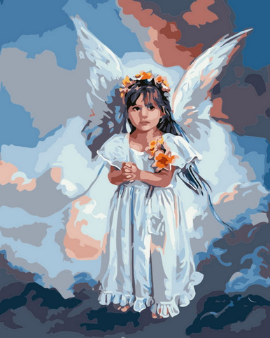 Abstract Angel Portrait - DIY Paint By Numbers Kit