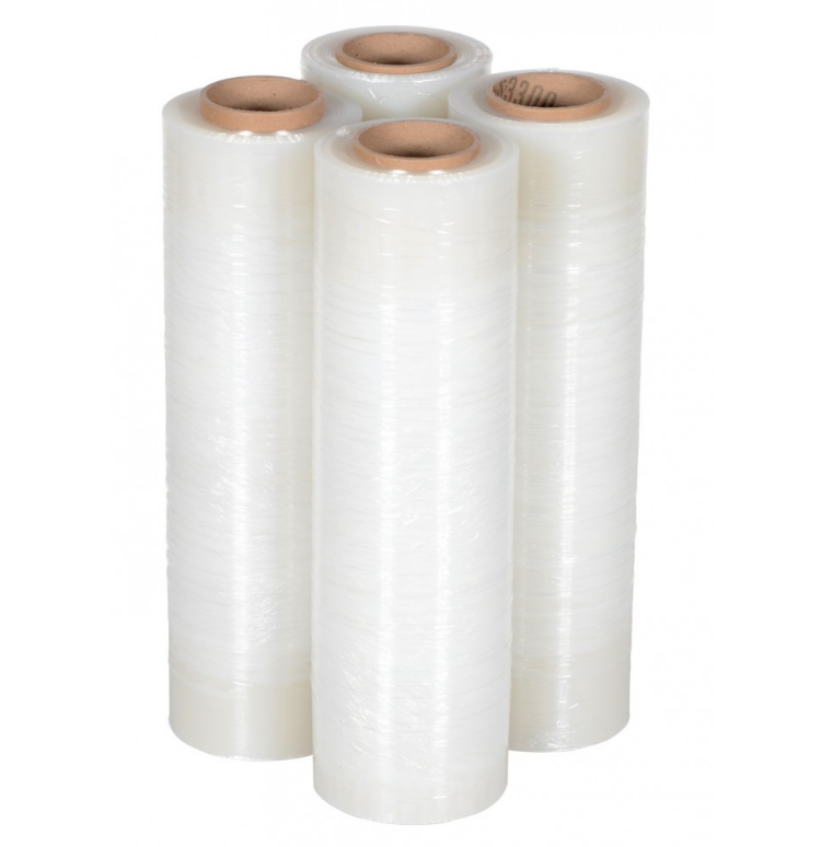 True 18"x1500' 80 Gauge Clear Stretch Wrap Film (4/Case)