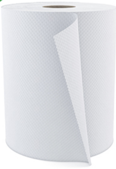 600' White Premium Virgin Roll Towel (12/Case) | KEVIDKO