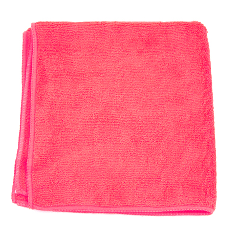 16x16" Red Microfiber Towels (12/Pack) | KEVIDKO