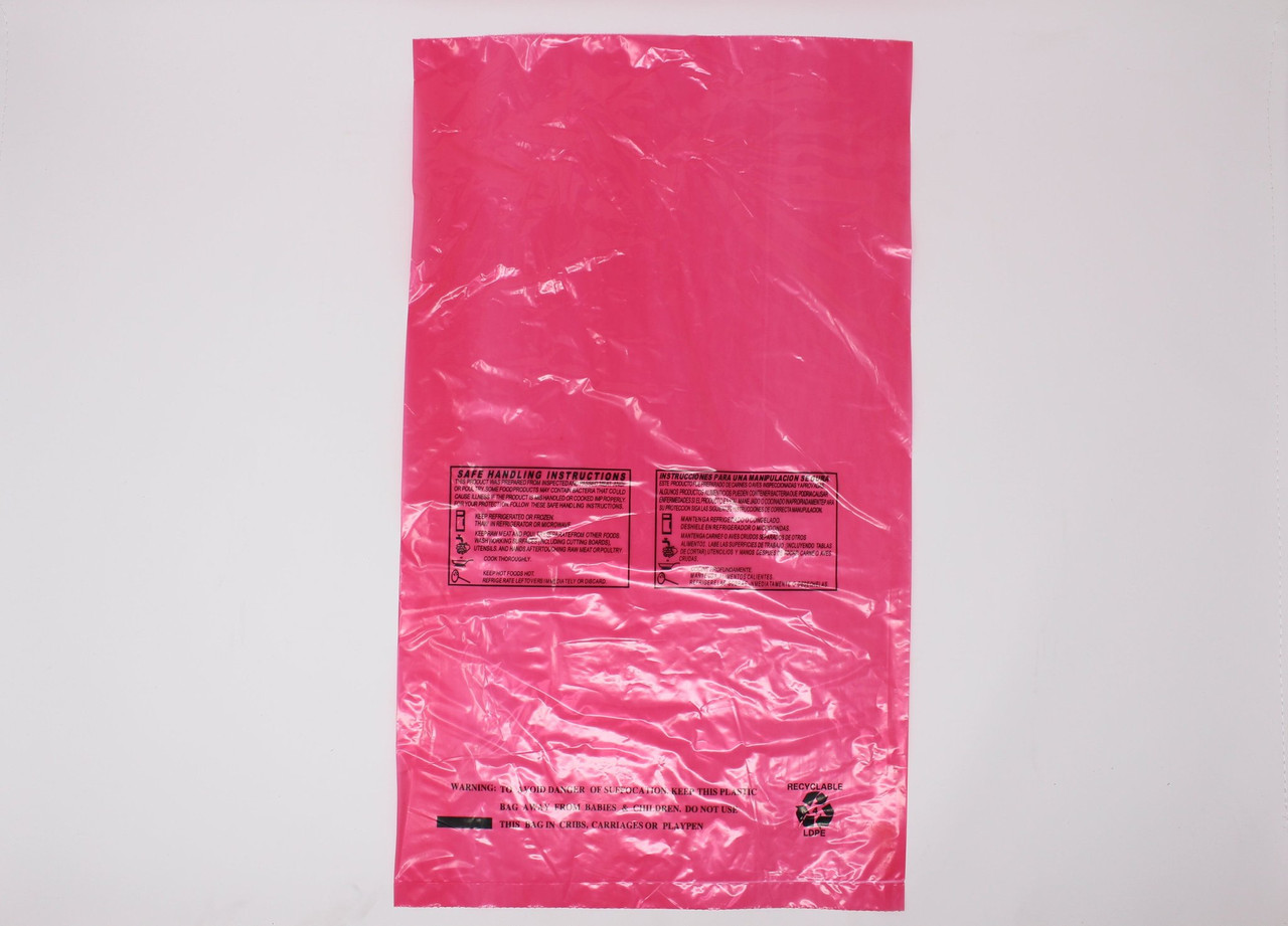 Red Produce Bags on Rolls for the Meat Department 11x19" LD | Kevidko