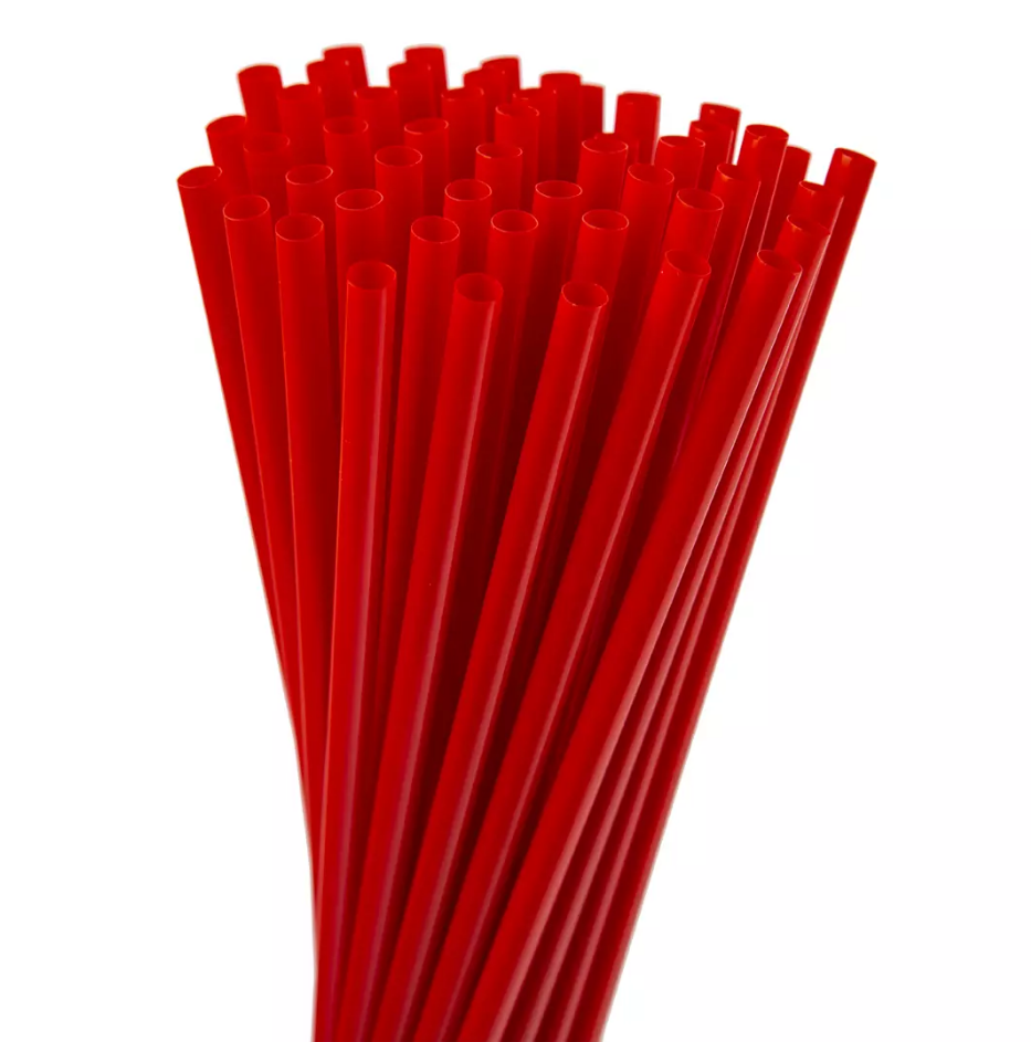 10.25" Unwrapped Red Zombie/Giant Straws, 10 Boxes of 150 (1500/Case ...