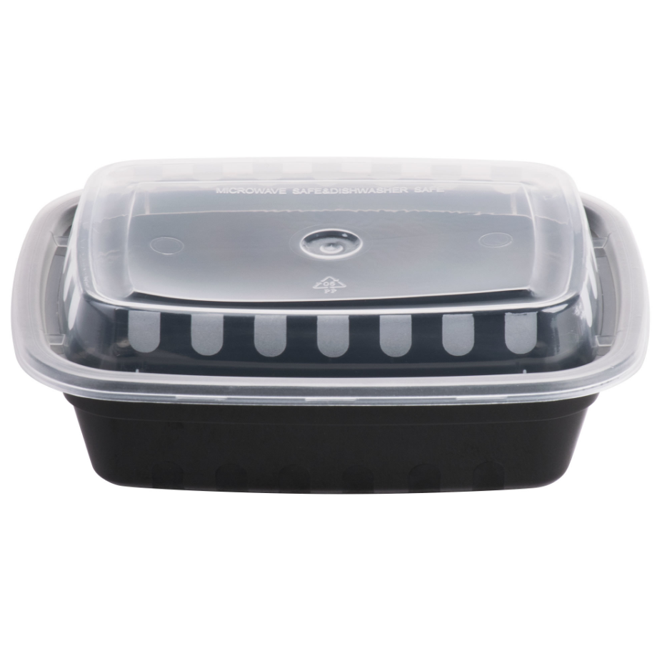 Black Plastic Microwaveable Take Out Containers, In Stock | Kevidko
