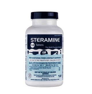 Steramine Sani-Tabs Sanitizer Tablets (150/Bottle) - KEVIDKO