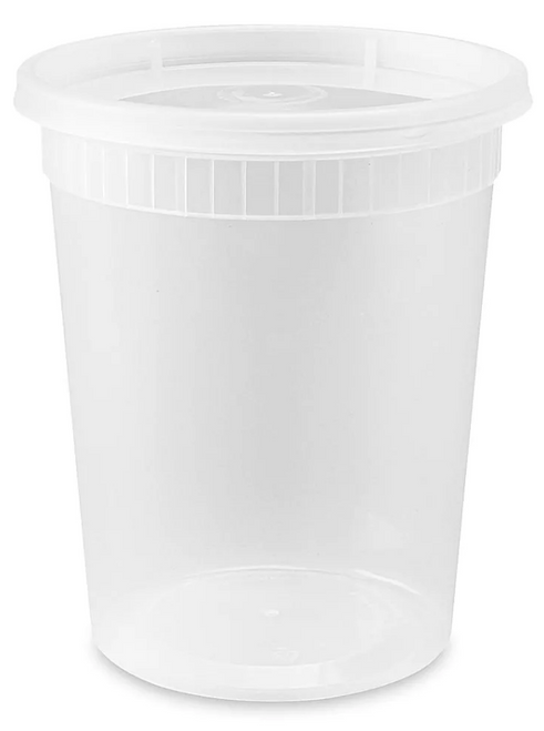 24 oz Heavy Duty Deli Cup w/ Lid (240/Case) | KEVIDKO